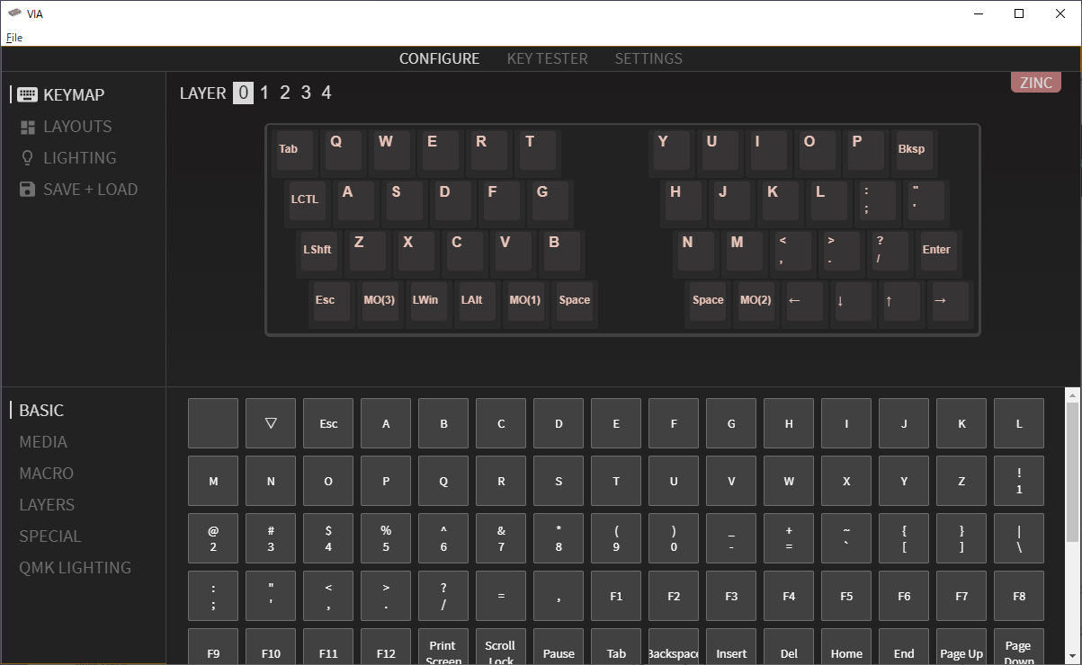 Zinc VIA対応ファーム | 25KEYS